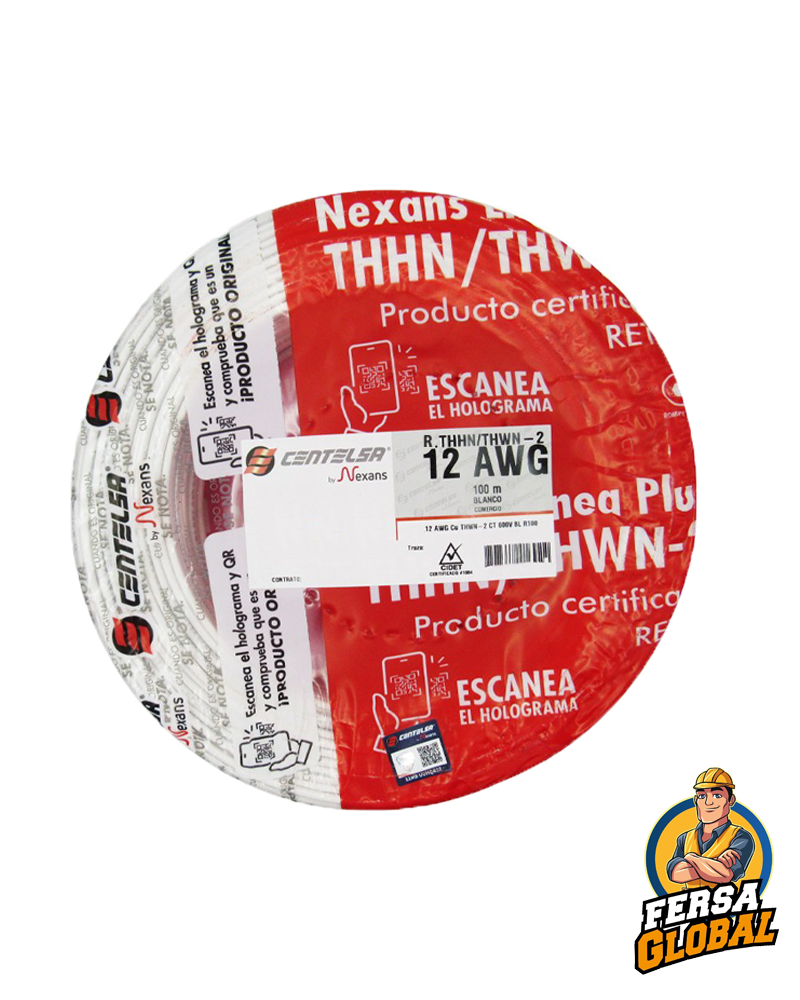 ALAMBRE RIGIDO NUMERO 12 BLANCO – Fersa Global